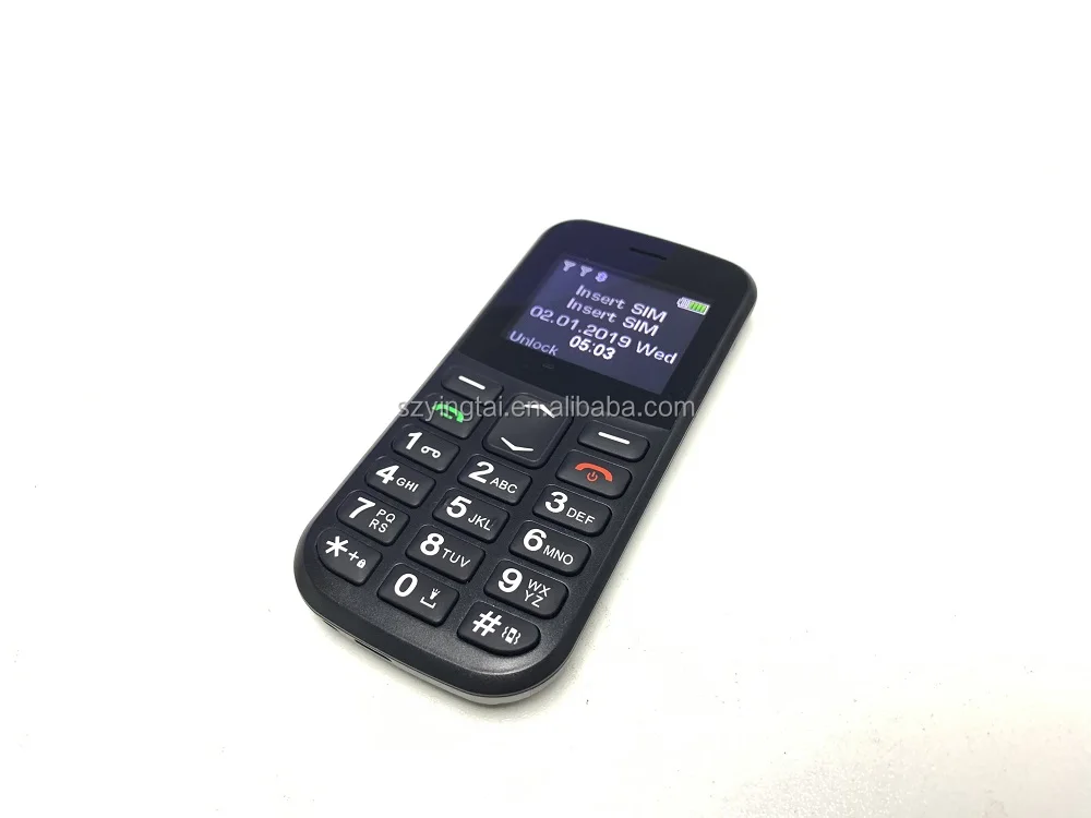 Multi-language Dual Sim 2g Senior Bar Phone With Sos Gsm 1.77 Inch ...