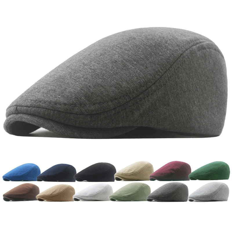 Tripe Hat Adjustable Newsboy Beret Cool Ivy Caps Breathable Cabbie Flat ...