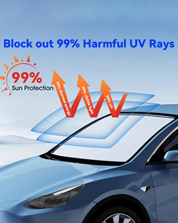 Car Windshield Sun Shade - UV Rays Heat Protector