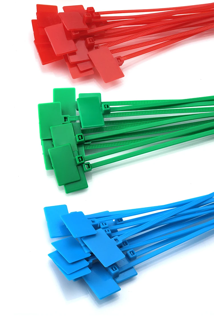 Custom Id Identify Self-locking Nylon Pa66 Cable Label Ties Tag Plastic ...