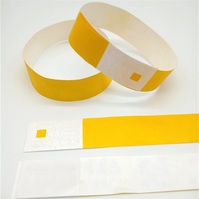 Neon Logo Sticker Tyvek Wristbands With Numbers Custom Tyvek Wristbands ...