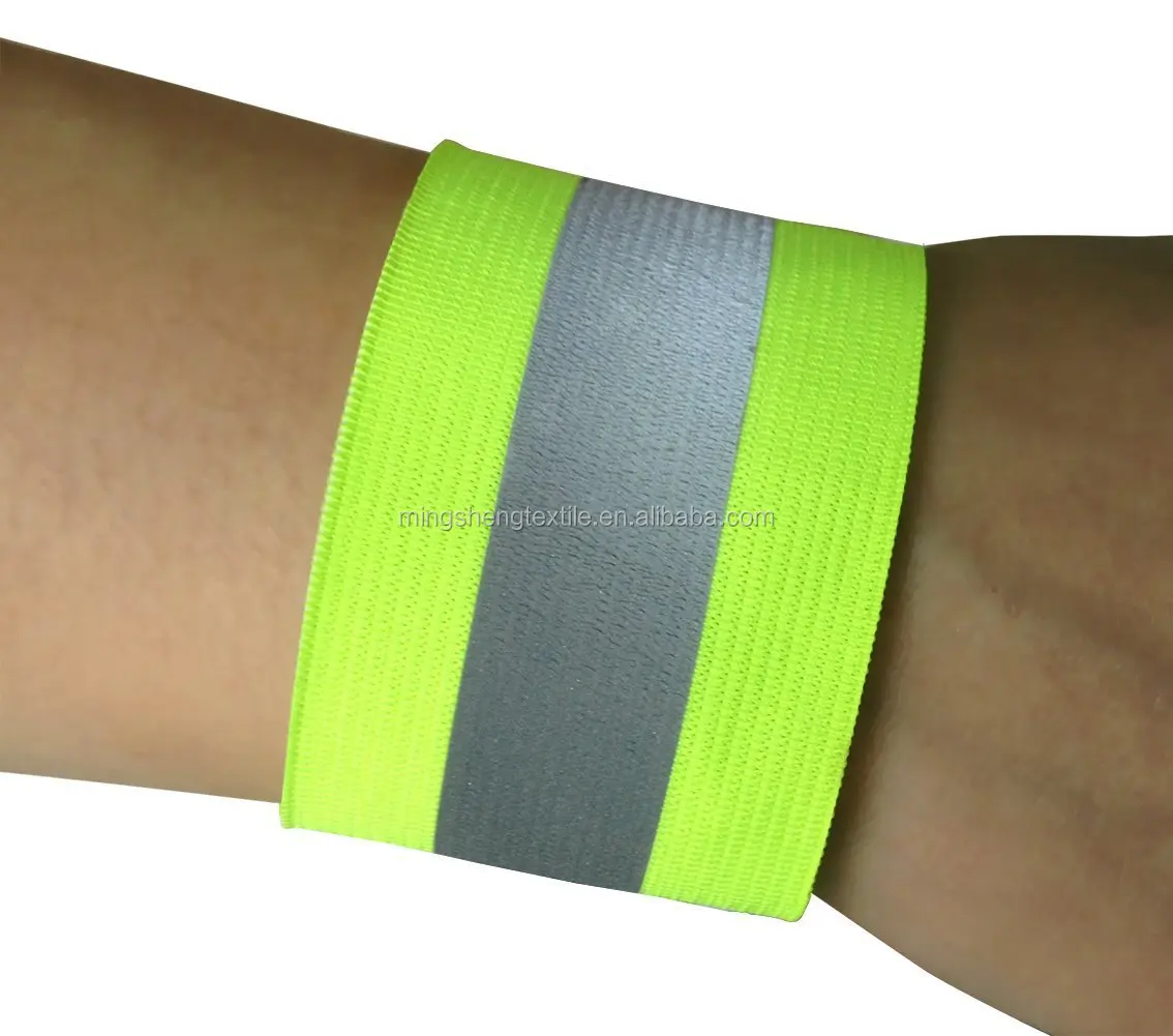 High Visibility Running Reflective Armband Safety Elastic Fluorescent ...