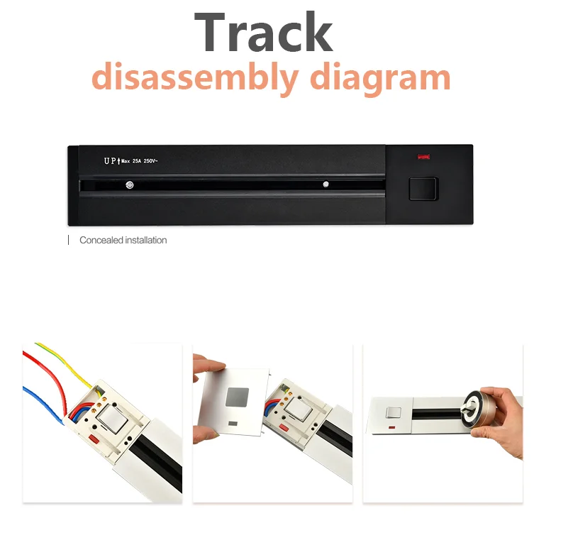 Sliding Hidden Intabletop Power Desk Track Electric Socket With ...