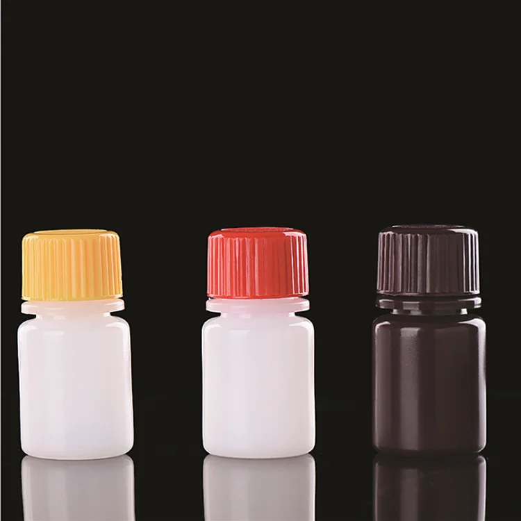 HDPE Reactivo Plástico redondo Laboratorio Botellas Viales de boca ...