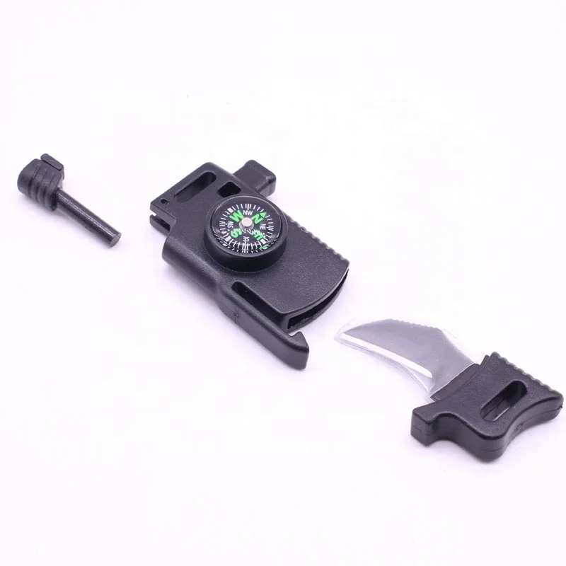 Kongbo Custom Logo Tactical Paracord Survival Buckle with Knife