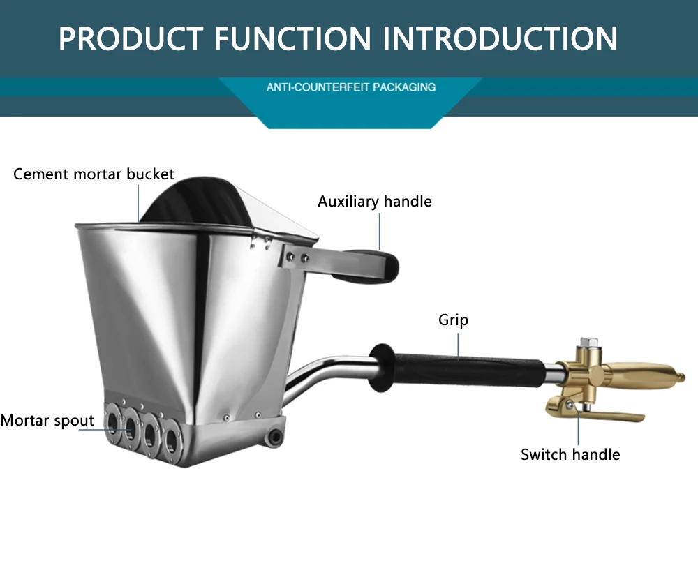 Plaster Hopper Gun - Efficient Mortar and Cement Sprayer