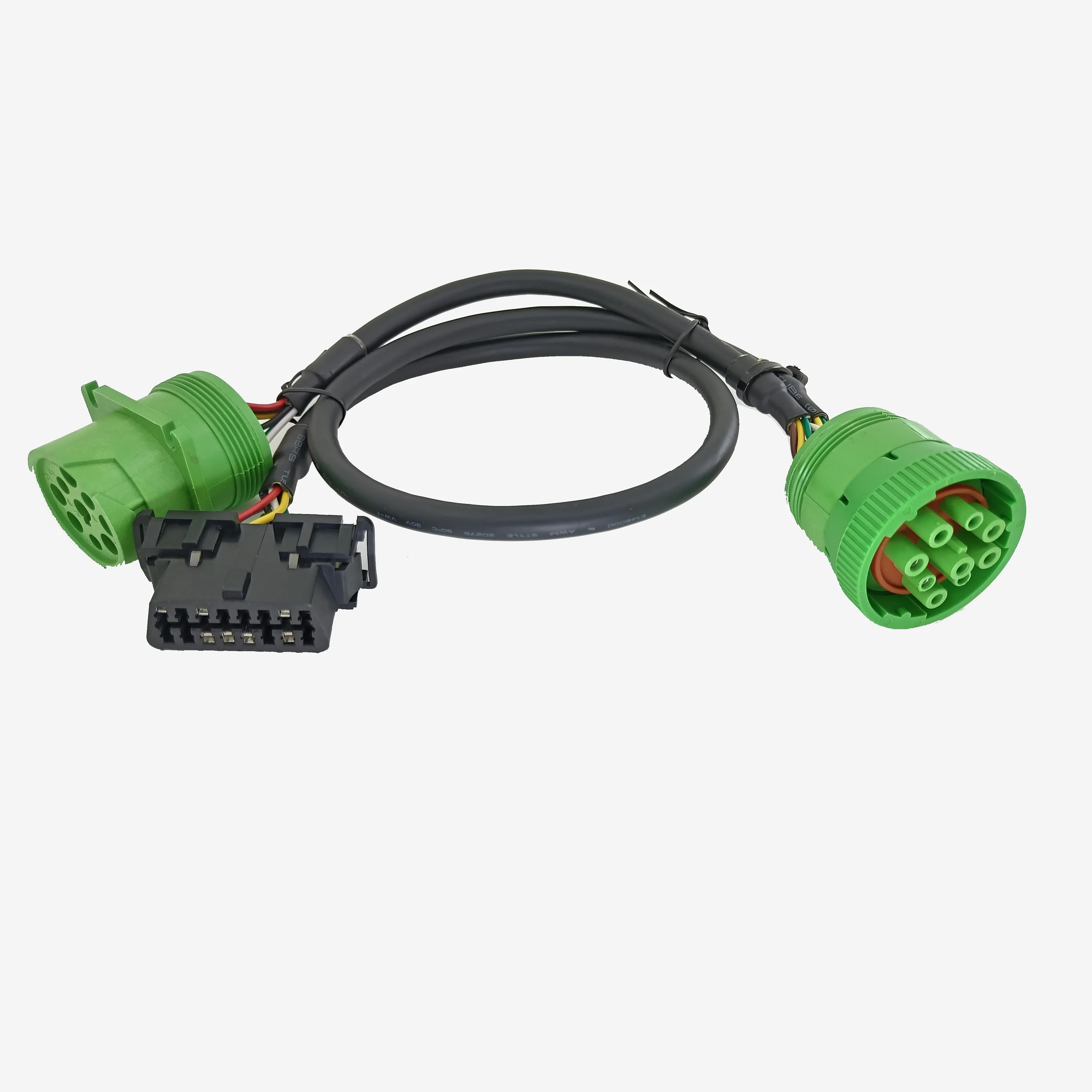 J1939 9 Pin Male & Female To Obd16pin Female Vehicle Adapter Cable ...