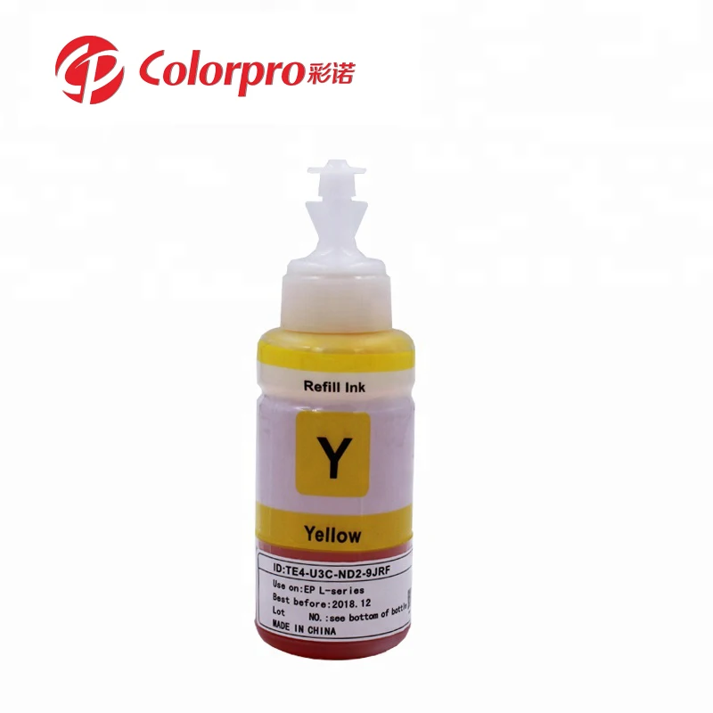 Colorpro T664 Dye Black Ink For L351 L353 L358 L551 L558 Printer 70ml ...