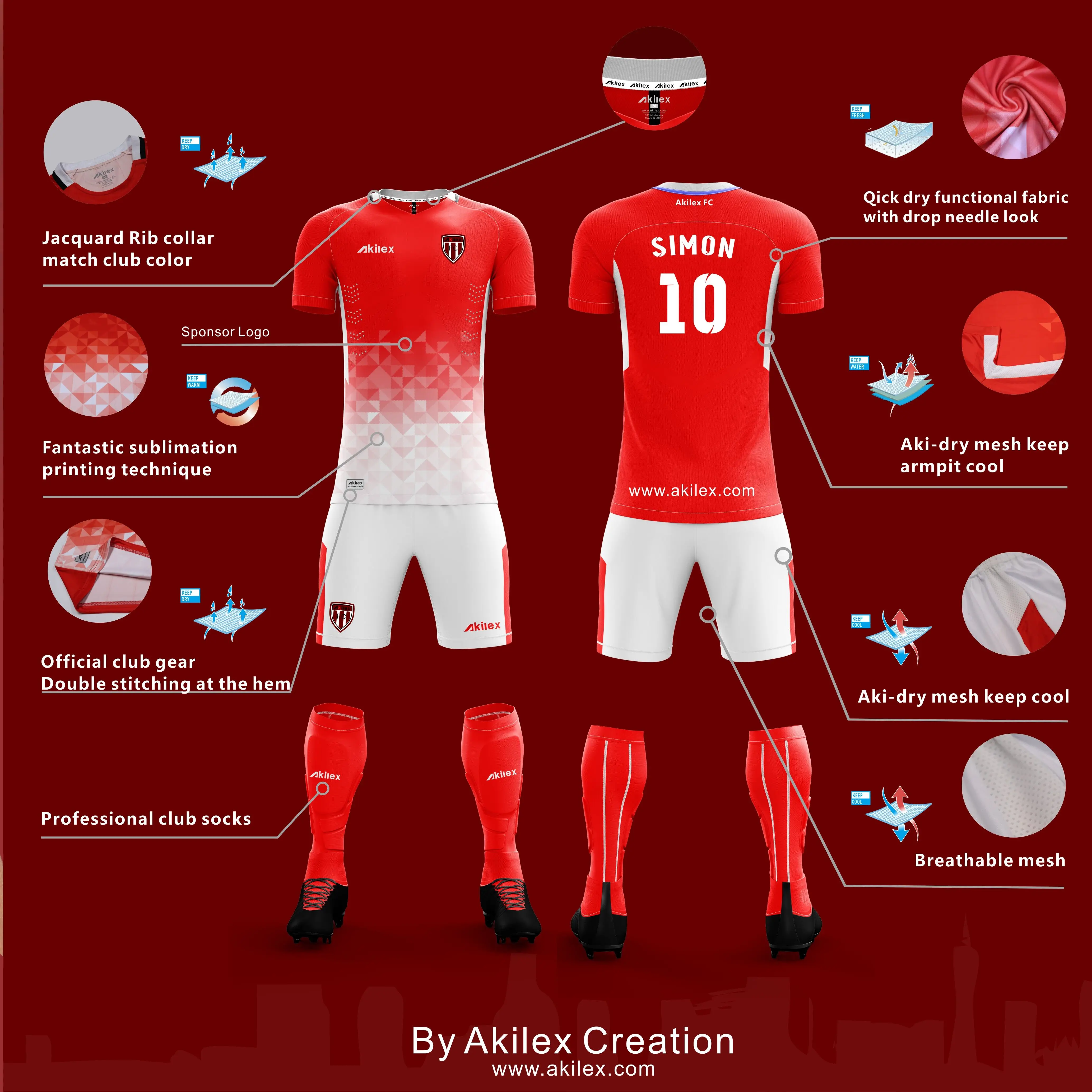 Shop Our Full Set Soccer Uniforms with Sublimation Printing