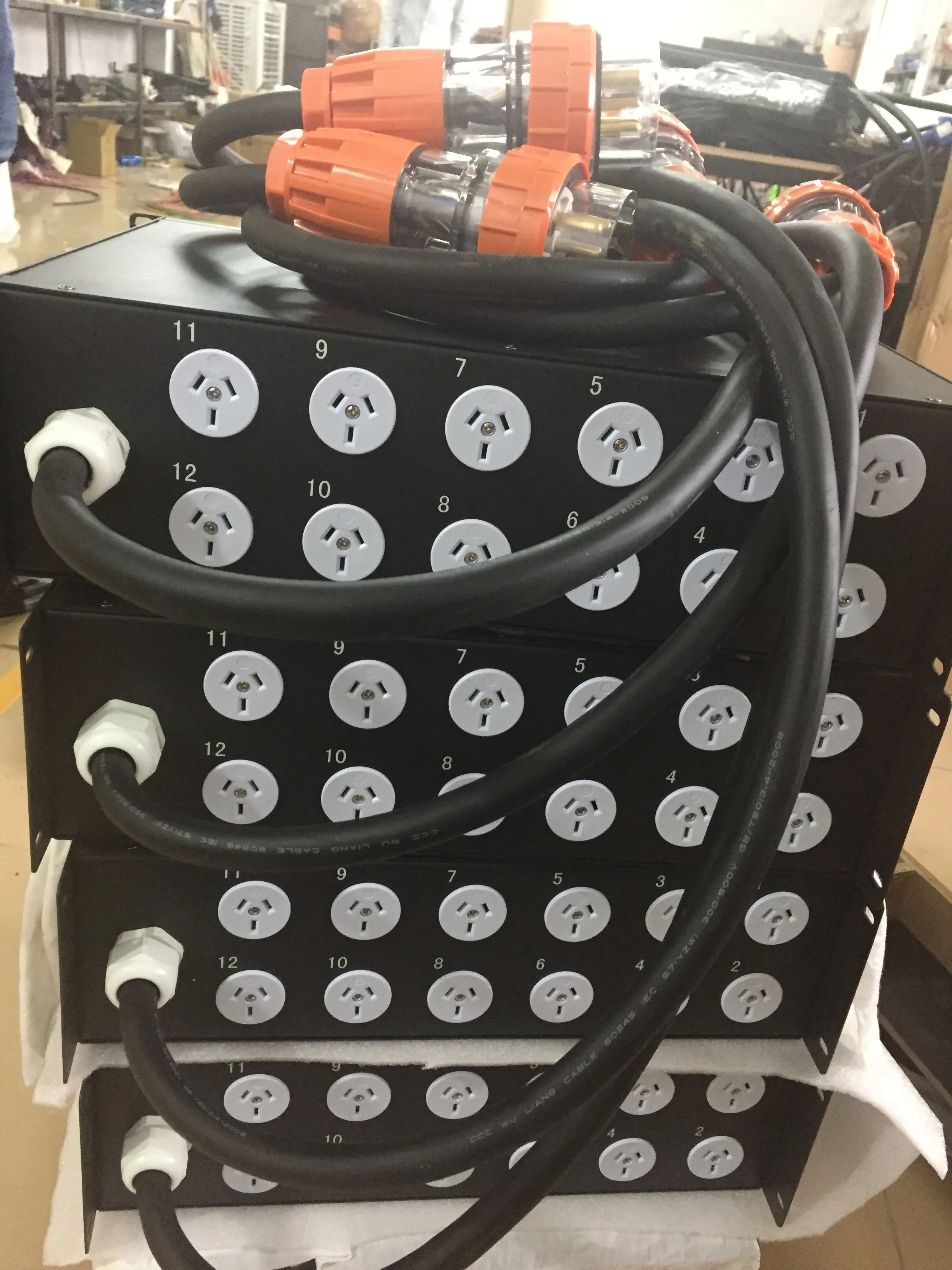 19 Core Socapex to AU Piggyback Plugs - Power Distribution