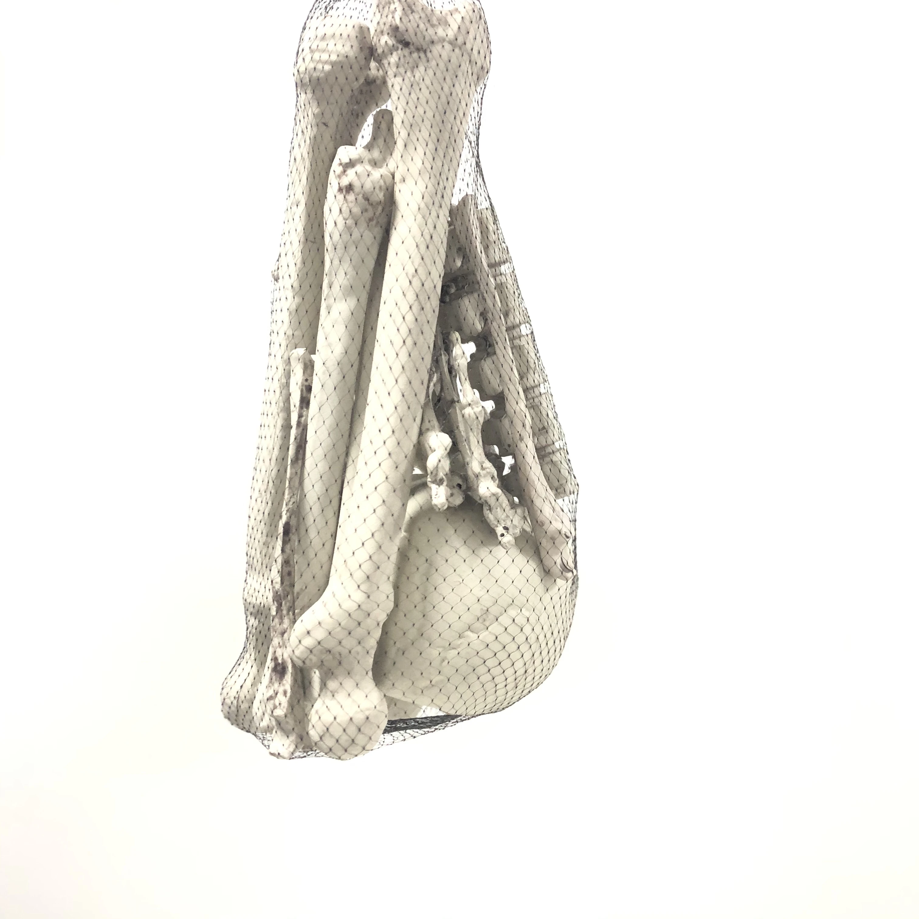 Plastic Life Size Bag Of Skeleton Bones And Skull For Halloween ...