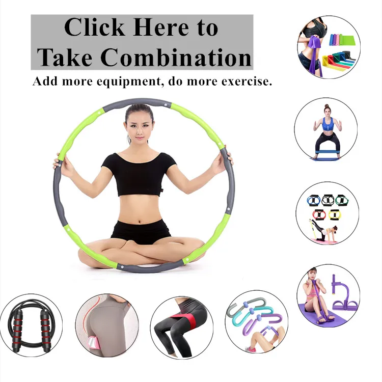 Detachable Sections Weighted Sports Hula Ring Hoop For Fitness Exercise ...