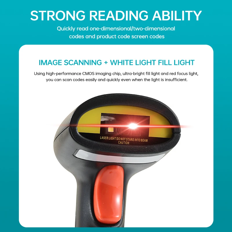 Wireless Handheld Barcode Scanner Versatile 2-in-1 (2.4ghz Wireless+usb ...