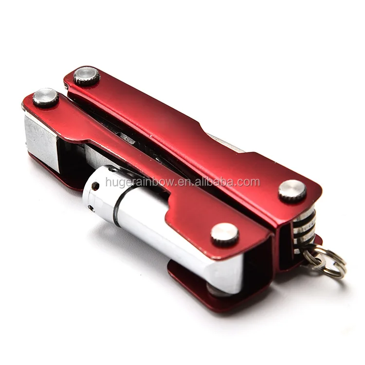 Small Mini Multipurpose Survival Pocket Knife Pliers With Led Multi-function Plier Multi Tool ...