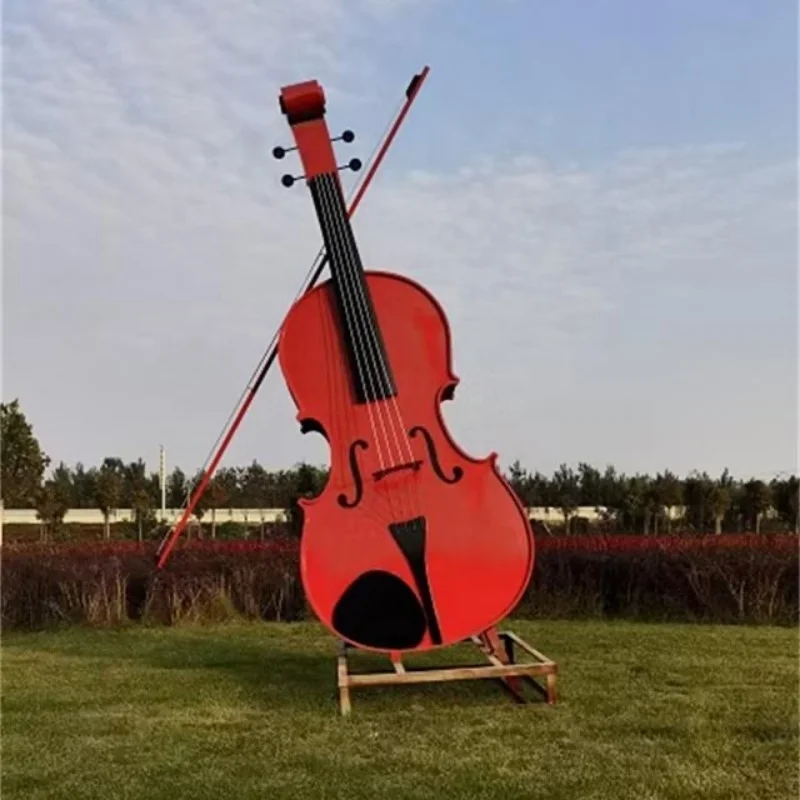Customize Fiberglass Crafts Cello Statue Sculpture Life Size Metal ...