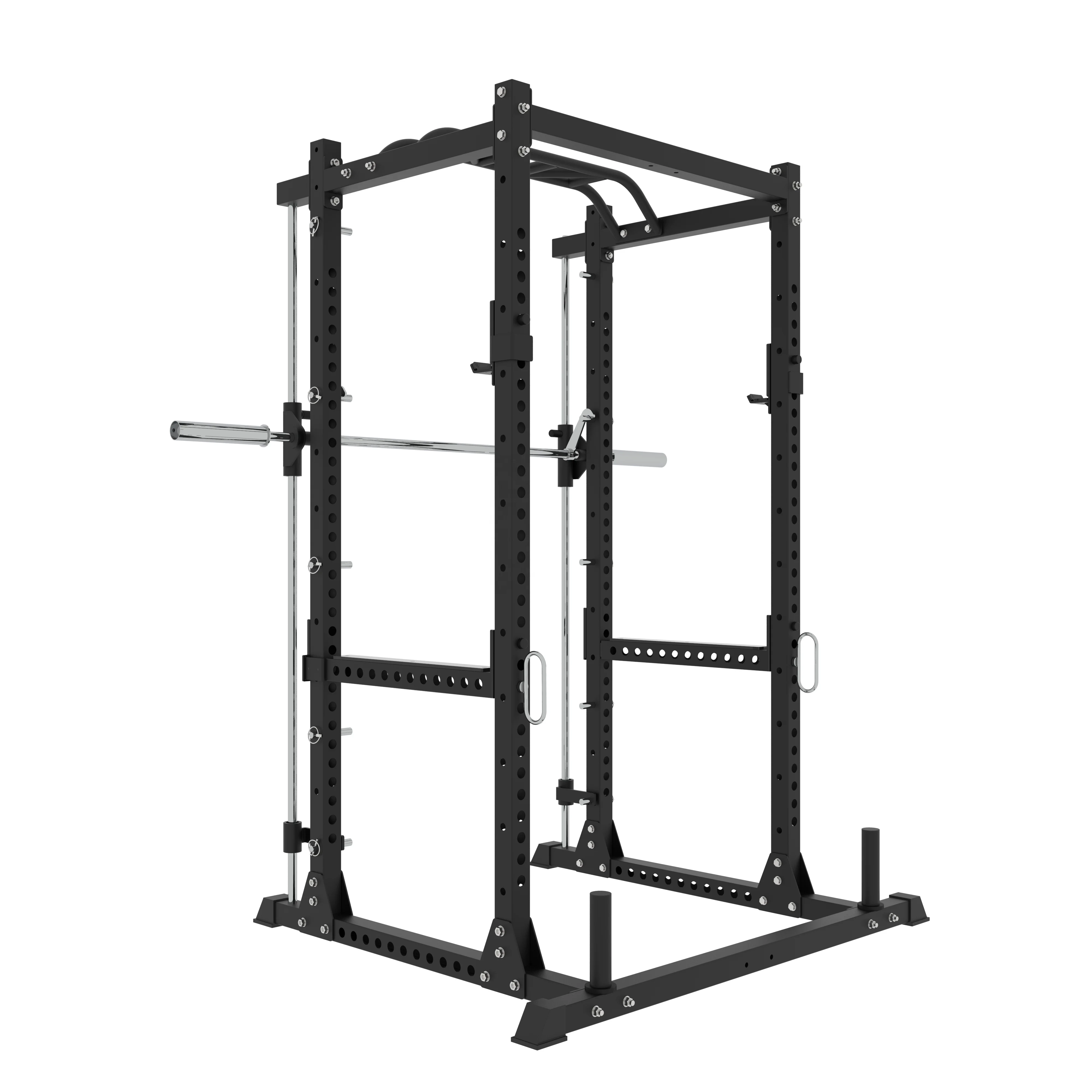 Commercial Smith Machine Multi-function Rack Gym Fitness Half Power ...