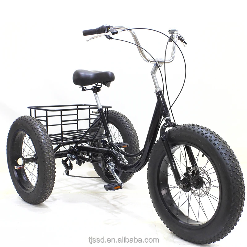 Lufeiya Adult Fat Tire Tricycle - 7-Speed Pedal Bicycle
