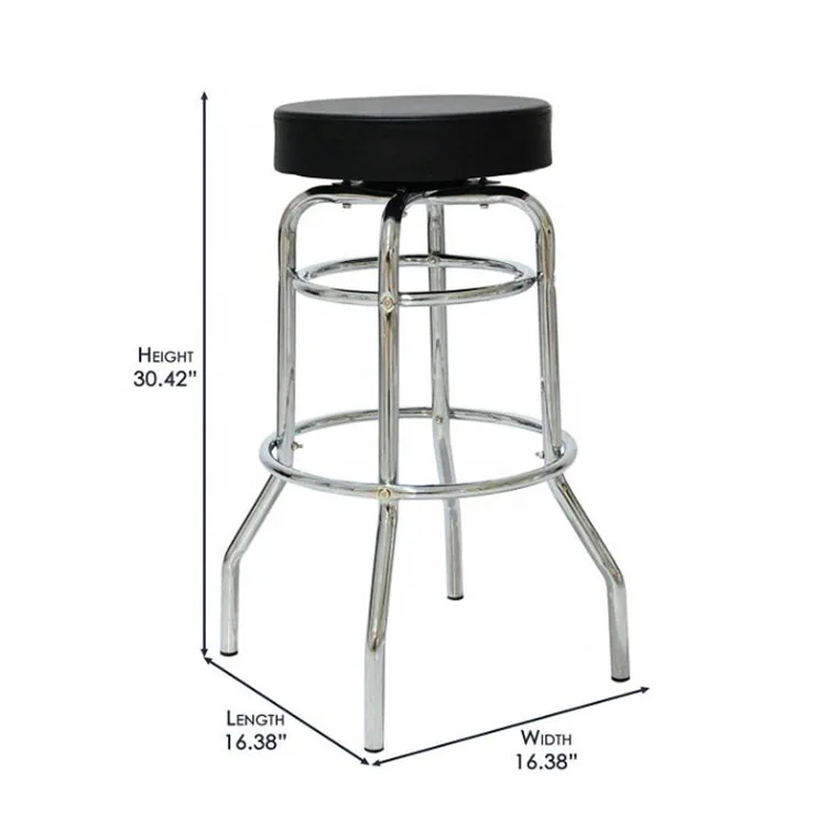 Dodge Mopar Red Padded Seat Bar Stool - Modern & Durable