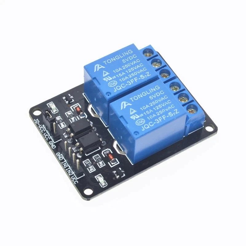2-channel relay module optocoupler isolation 3v5v12v24v optional PCL ...
