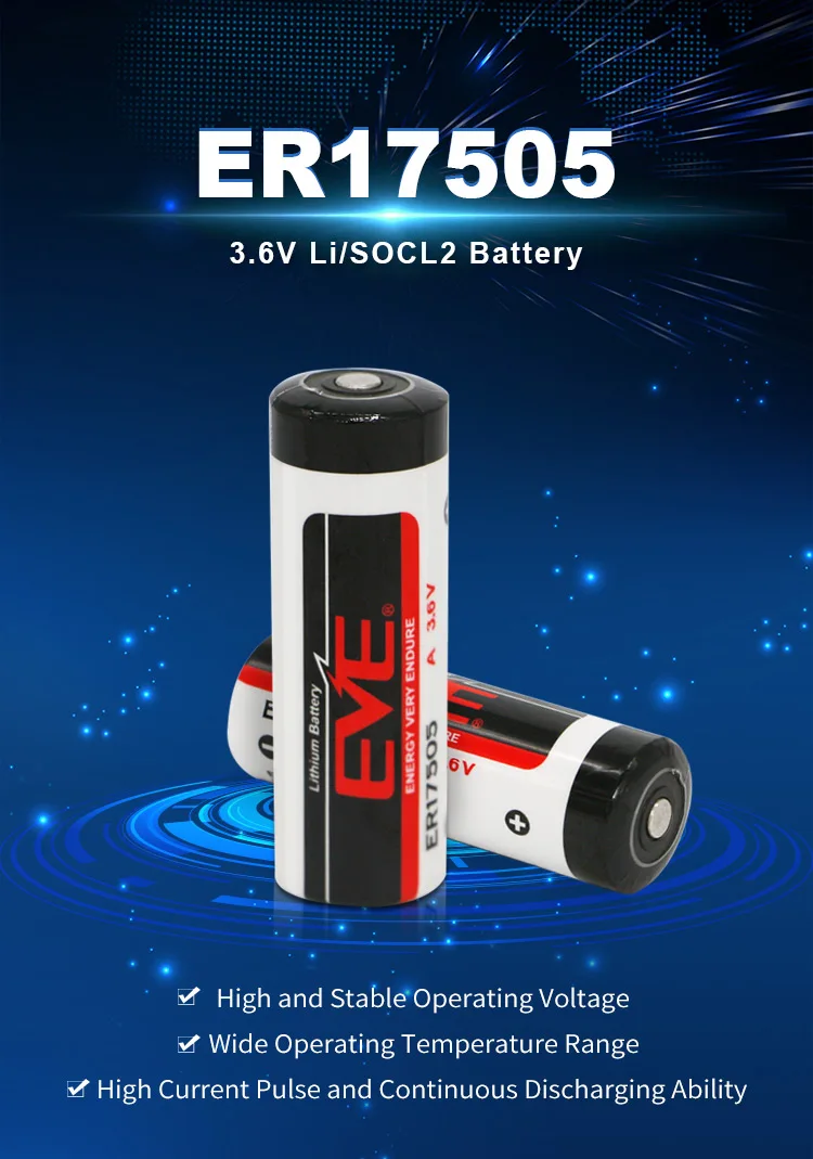 EVE 3.6V 3600mAh Lithium Li-SOCl2 Batteries NB electric cell Non ...