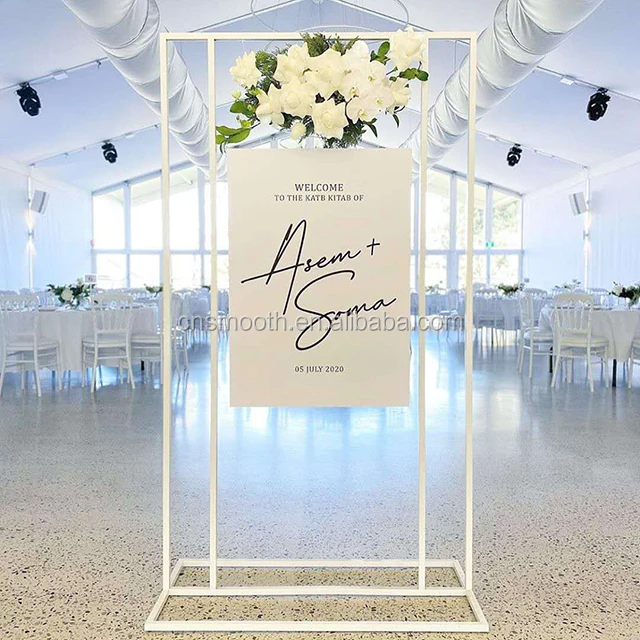 Stunning Elegant Welcome Signage Wedding Ceremony Reception Backdrop ...