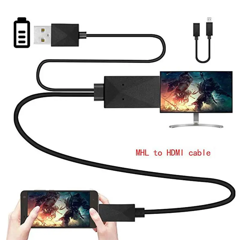 Micro Usb Mhl Hdmi Hdtv Av Tv Micro 5pin 11pin Cable Adapter For ...