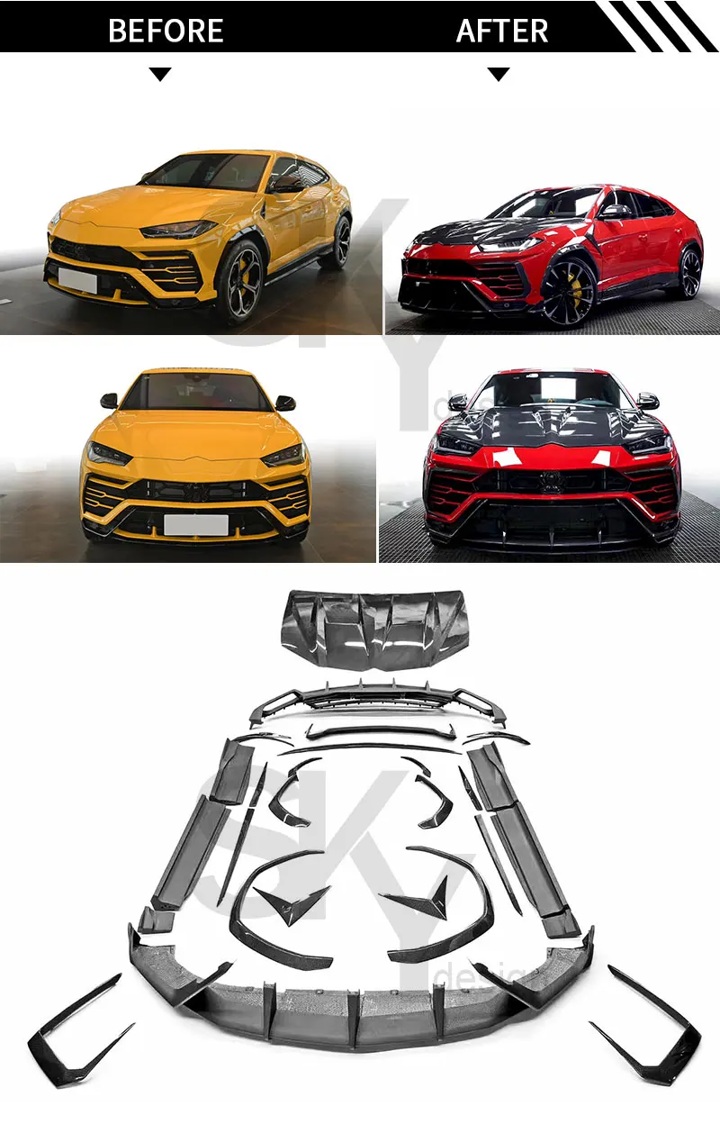 Lamborghini Urus Carbon Fiber Body Kit - TC Style