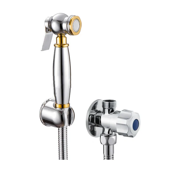 Old Fashioned Muslim Shattaf - Brass Bidet Sprayer Set