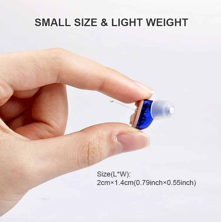 JH-A17 CIC Invisible Mini Ear Hearing Aid Enhancer - Rechargeable ...