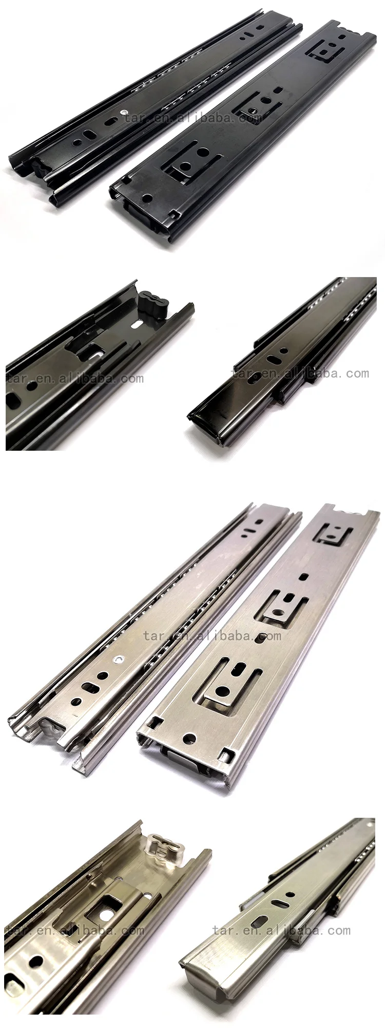 Drawer Slide Rails - Durable Cold Rolled Stainless Steel