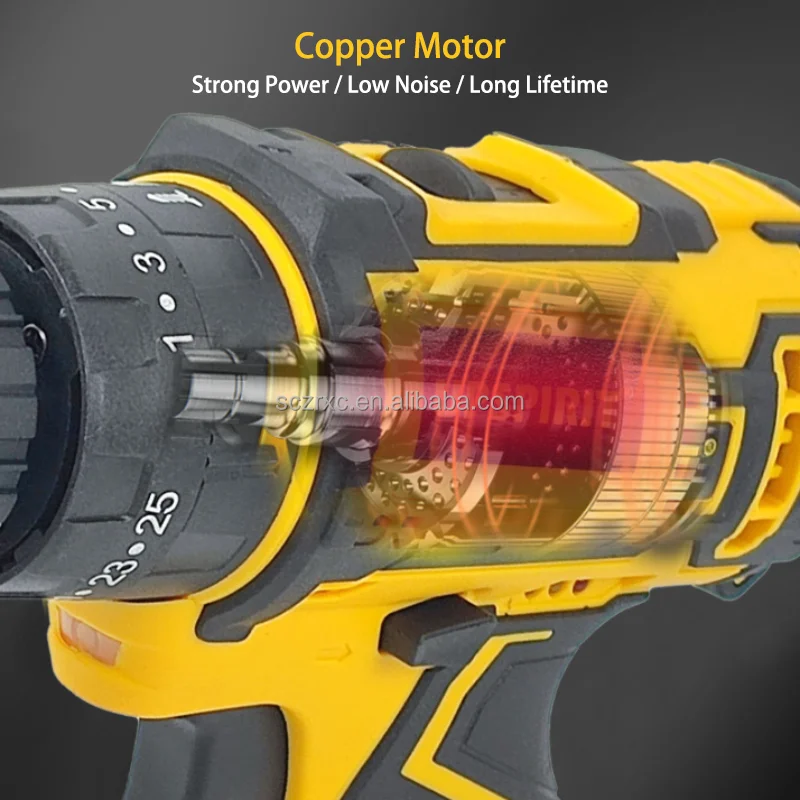 26pcs Cordless Chargeable Drill Combo Kit 12v Lithium Battery Powered ...