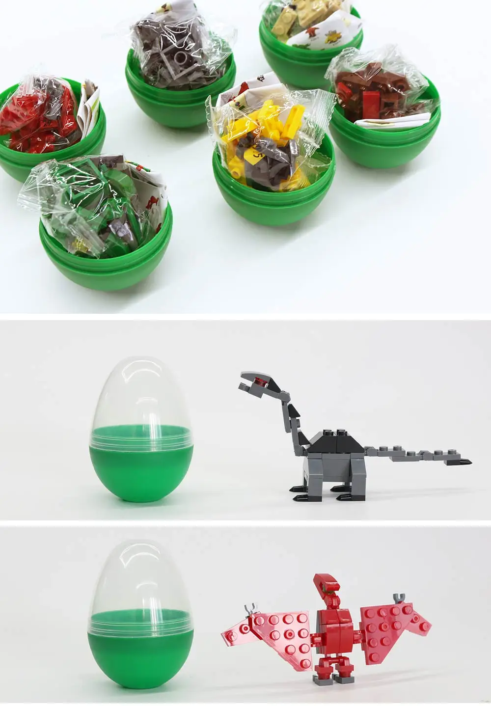 6 in 1 DIY Plastic T-Rex Dinosaur Toys - Mini Building Blocks