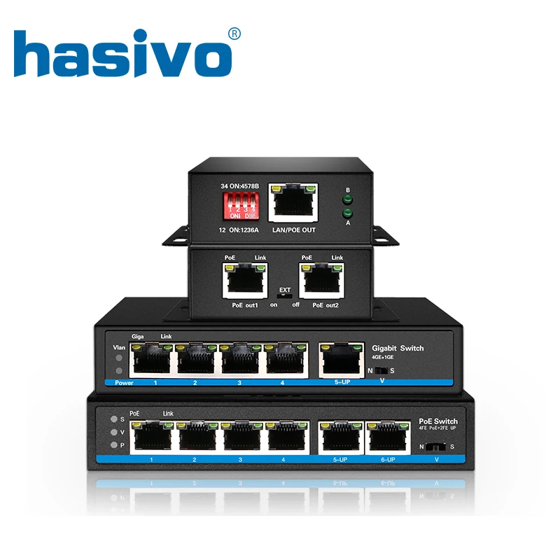 Network Poe Extender 250 Meters With 1port 10/100m Or 10/100/1000m Rj45 ...