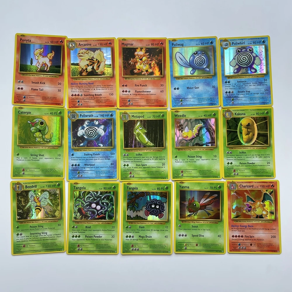 1996 Pokemon Basic - Base Set Pokemon Card Charizard Pika-chu Holo Foil ...