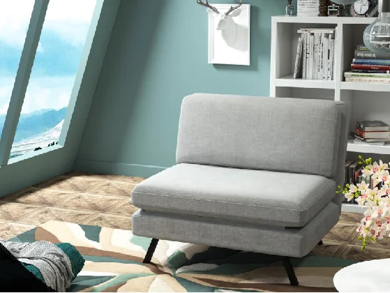 Nisco Small Sofa Couch Futon With Fold Up Bed And Adjustable Backrest ...