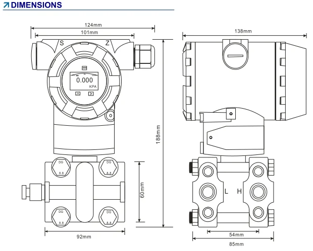 Pressure Differential Indicator Transmitter - Metal Capacitive Sensor