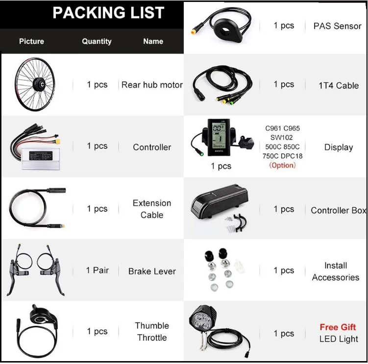 48v 1500w 2000 Watt Electric Bike Conversion Kit 700c Ebike Electric ...