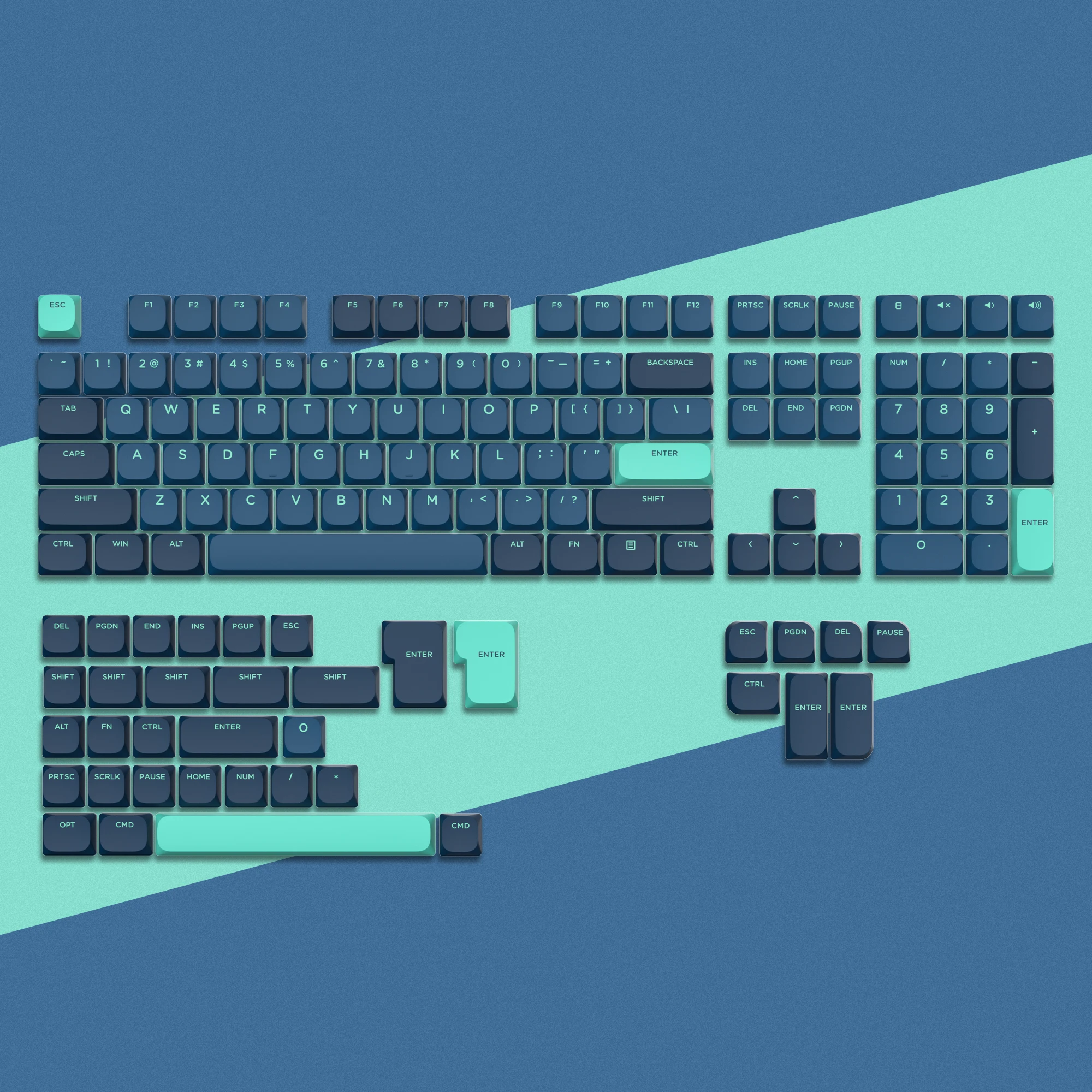 Low Profile Custom Keycaps Set for Mechanical Keyboards - OEM