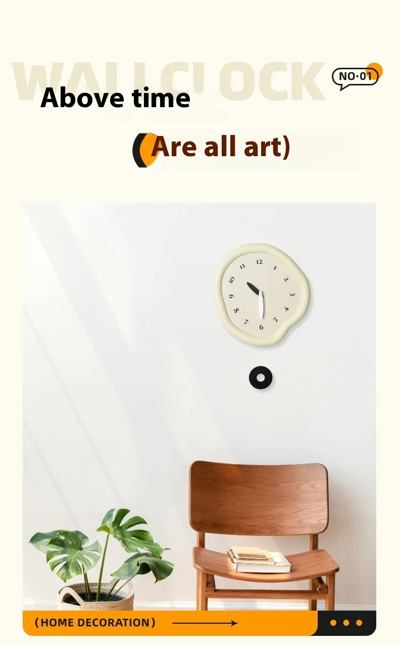 Modern Style Single Face Resin Clock Premium Quality Quartz Pendulum ...