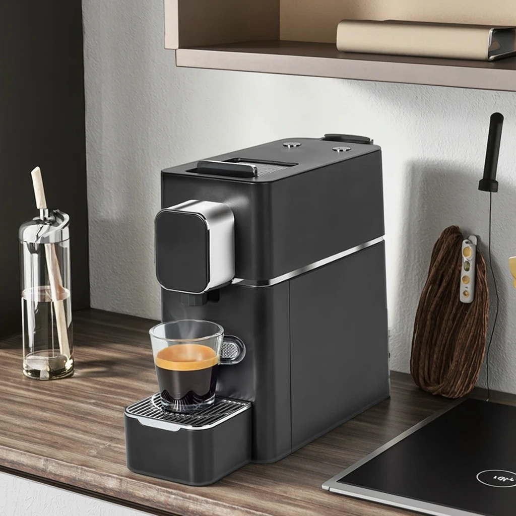 20-Bar Large Black Electric 2-in-1 Home Coffee Milk Dispenser Portable ...