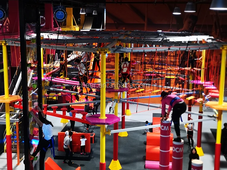 Customized Indoor High Rope Adventure Park Equipment