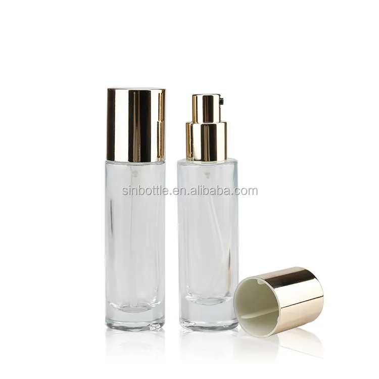 30ml Transparent Straight Round Glass Foundation Bottle Pump| Alibaba.com
