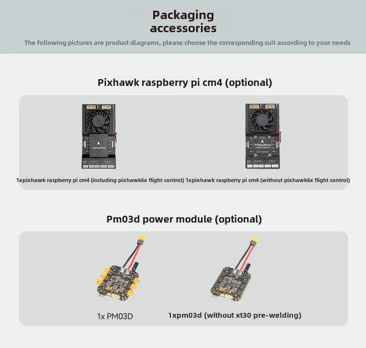 Pixhawk RPi CM4 Plastic Base Board Set Electric Power Race Drone Flight ...