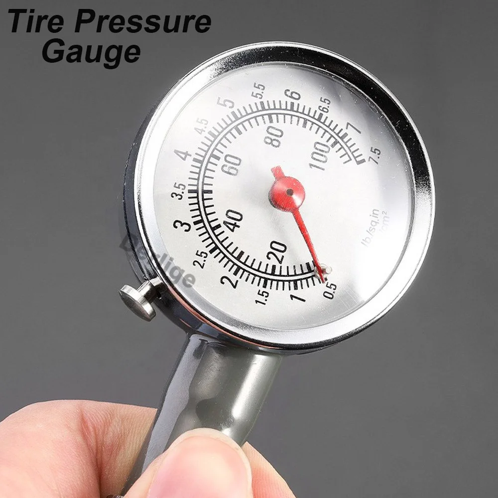 High Precision Tyre Tire Pressure Gauge (0-100 Psi) Pointer Type ...