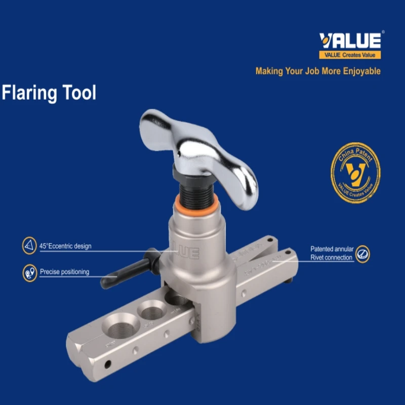 VALUE Hand or Drill-Power Flaring Tool VFT-808-I for Copper Tubing O.D ...