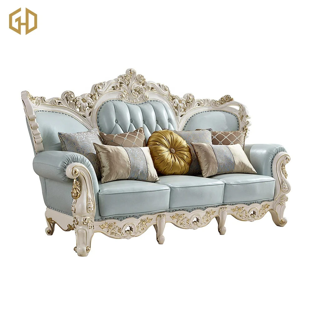 Ausgefallene Wohnzimmer Couch Antike Rokoko Leder Sofa Set - Buy ...
