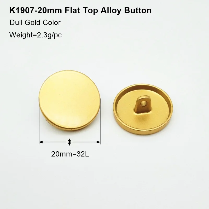 K1907 20mm 32l Flat Top Sew On Zinc Alloy Shank Button For Woman Coat ...