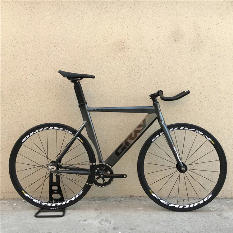 Gray Fixed Gear Bicycle Aluminum Alloy Frame Race Speed Fixed Teeth ...