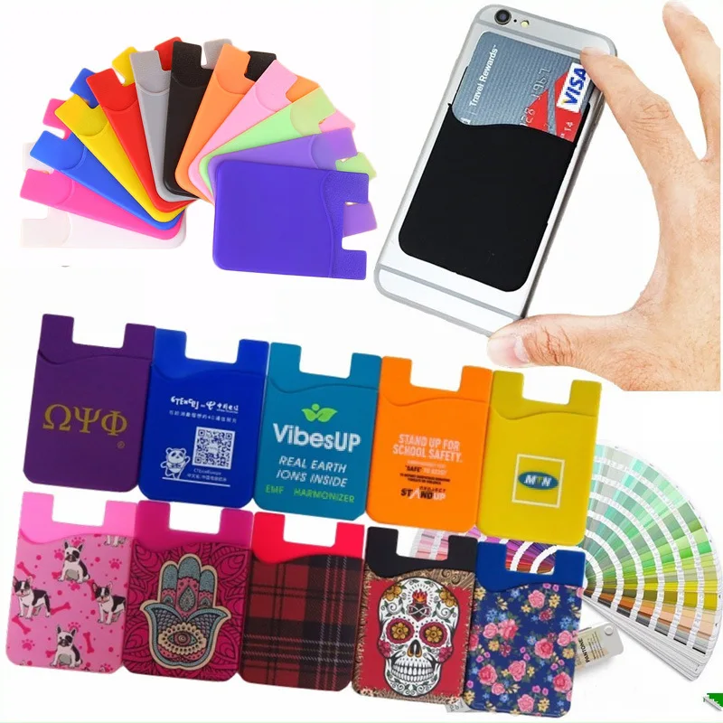 Wholesale Mobile Phone Wallet Sticker Credit Card Holder Silicone Card ...