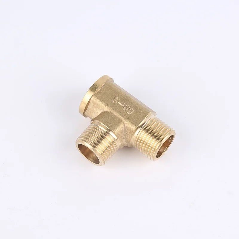 Brass Inner And Outer Teeth Three-way Gas Pipe Brass Inner And Outer ...